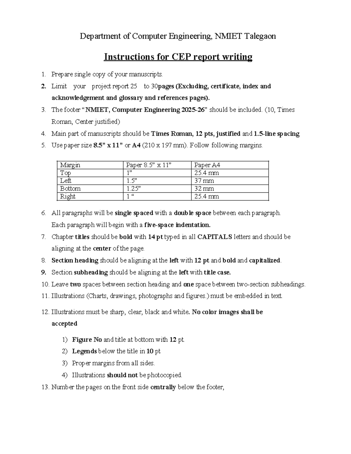 CEP Report Writing Guidelines for Computer Engineering (CE-2023) - Studocu