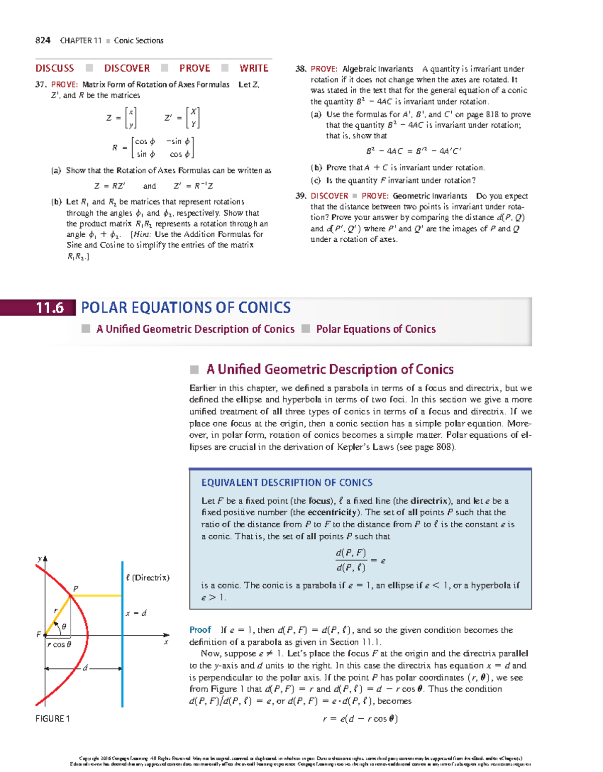 824 CHAPTER 11 Polar Equations of Conics: Parabolas, Ellipses ...