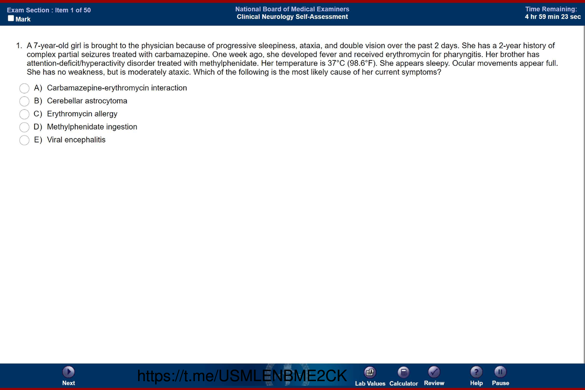 Neuro 6 - Clinical Neurology Exam Questions (50 Items) - Studocu