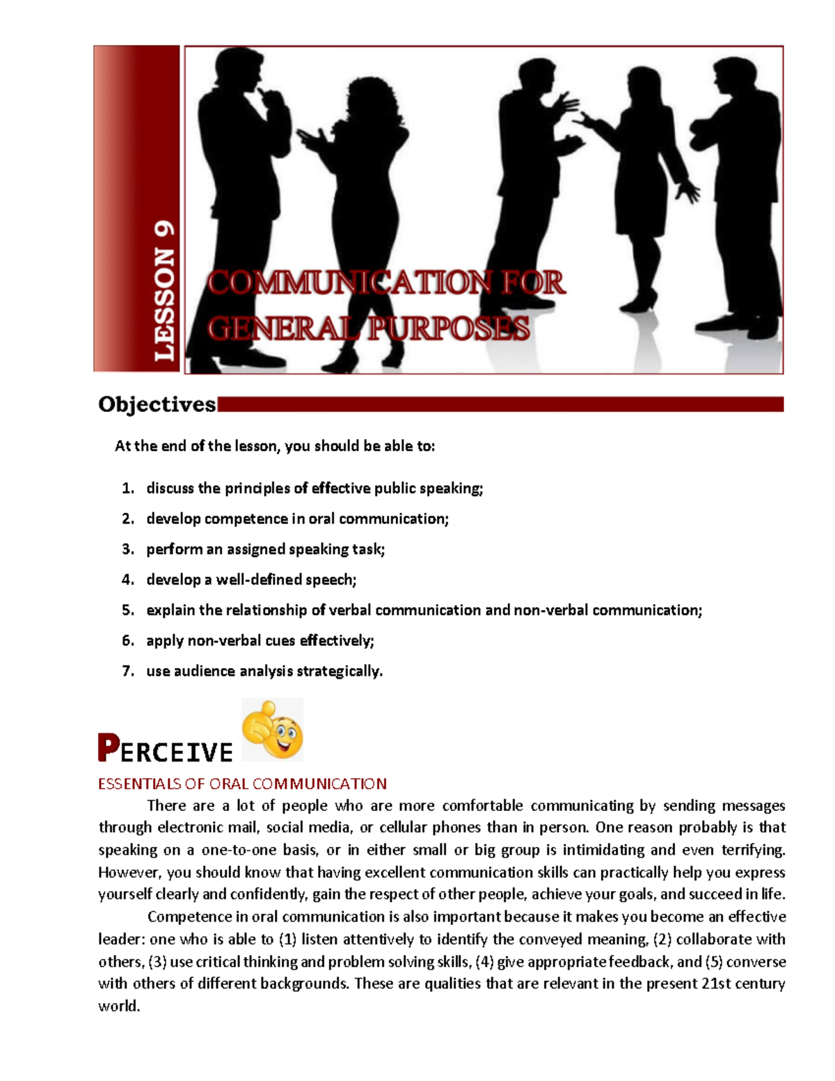 Purposive Communication Lesson 9: Mastering Public Speaking Skills ...