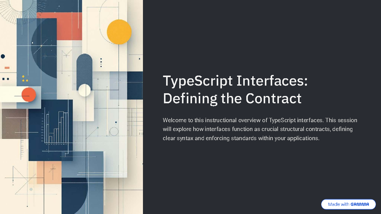 TypeScript Interfaces: Defining Contracts in Applications - Studocu