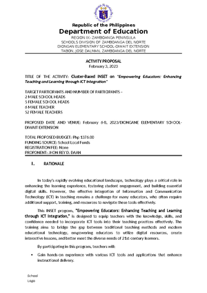 Ellna Answer Sheet Final - BUREAU OF EDUCATION ASSESSMENT EARLY ...