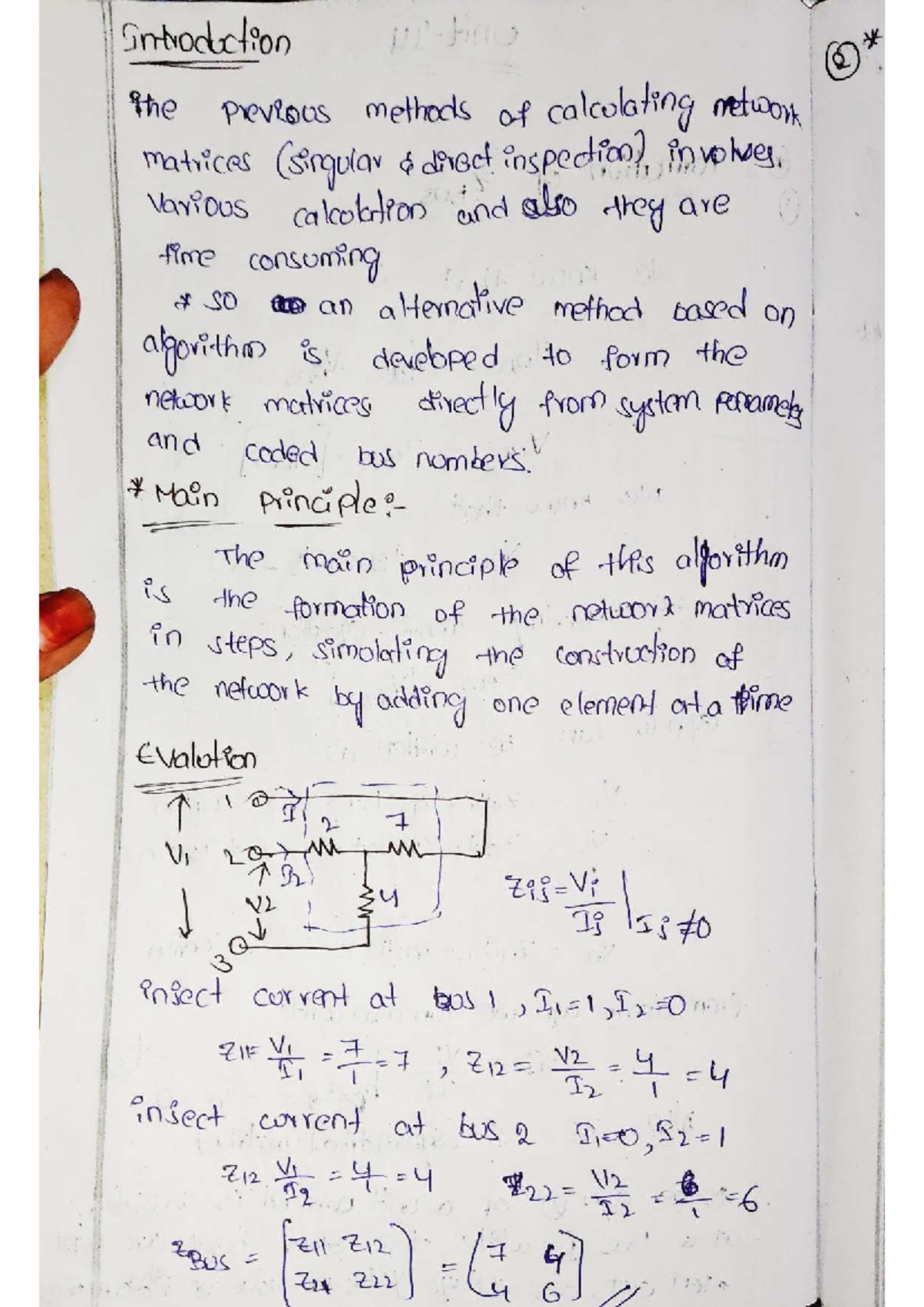 PSA Unit-3: Formation of Zbus and Z Bus Building Algorithm - Studocu