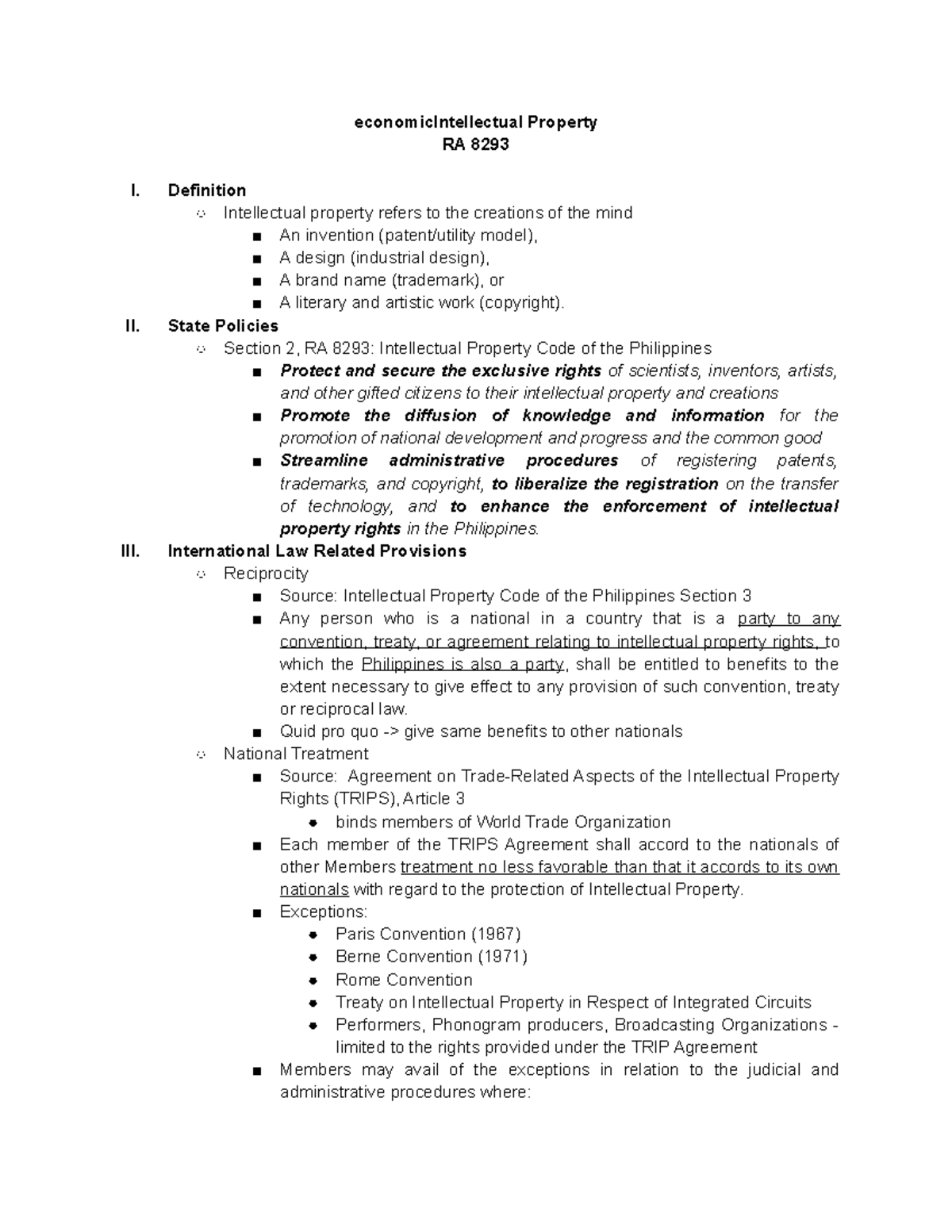 Reviewer for RA 8293: Key Insights into the Intellectual Property Code ...