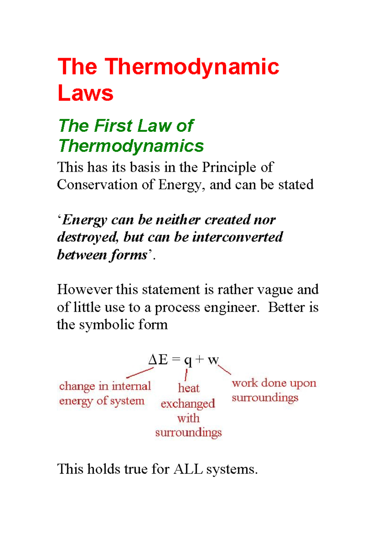Thermodynamics 1st: Understanding the First Law and Internal Energy ...