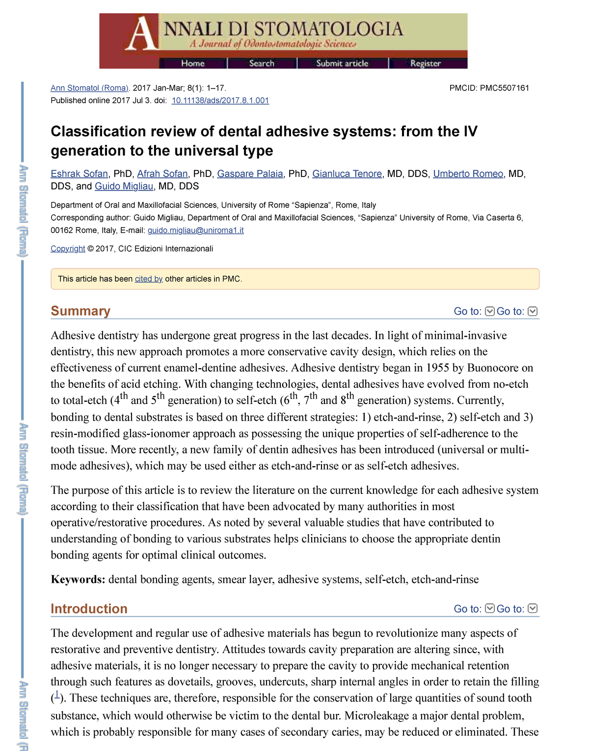 Classification Review of Dental Adhesive Systems: From IV to Universal ...