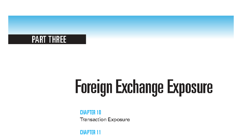 Foreign Exchange Exposure Management: Transaction, Translation, and ...
