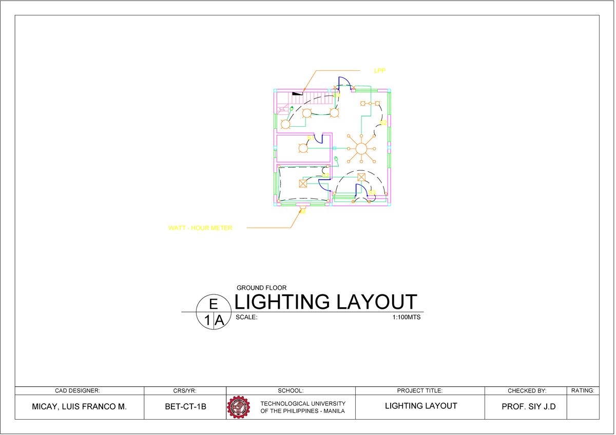 Electrical Plans for LPP S3: Lighting & Power Layouts - Studocu