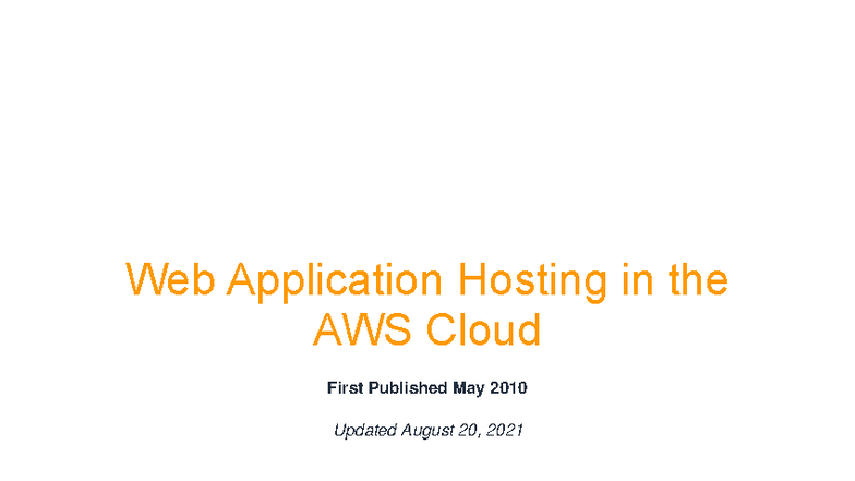 AWS Web Hosting Best Practices: Optimizing Scalability & Reliability - Studocu