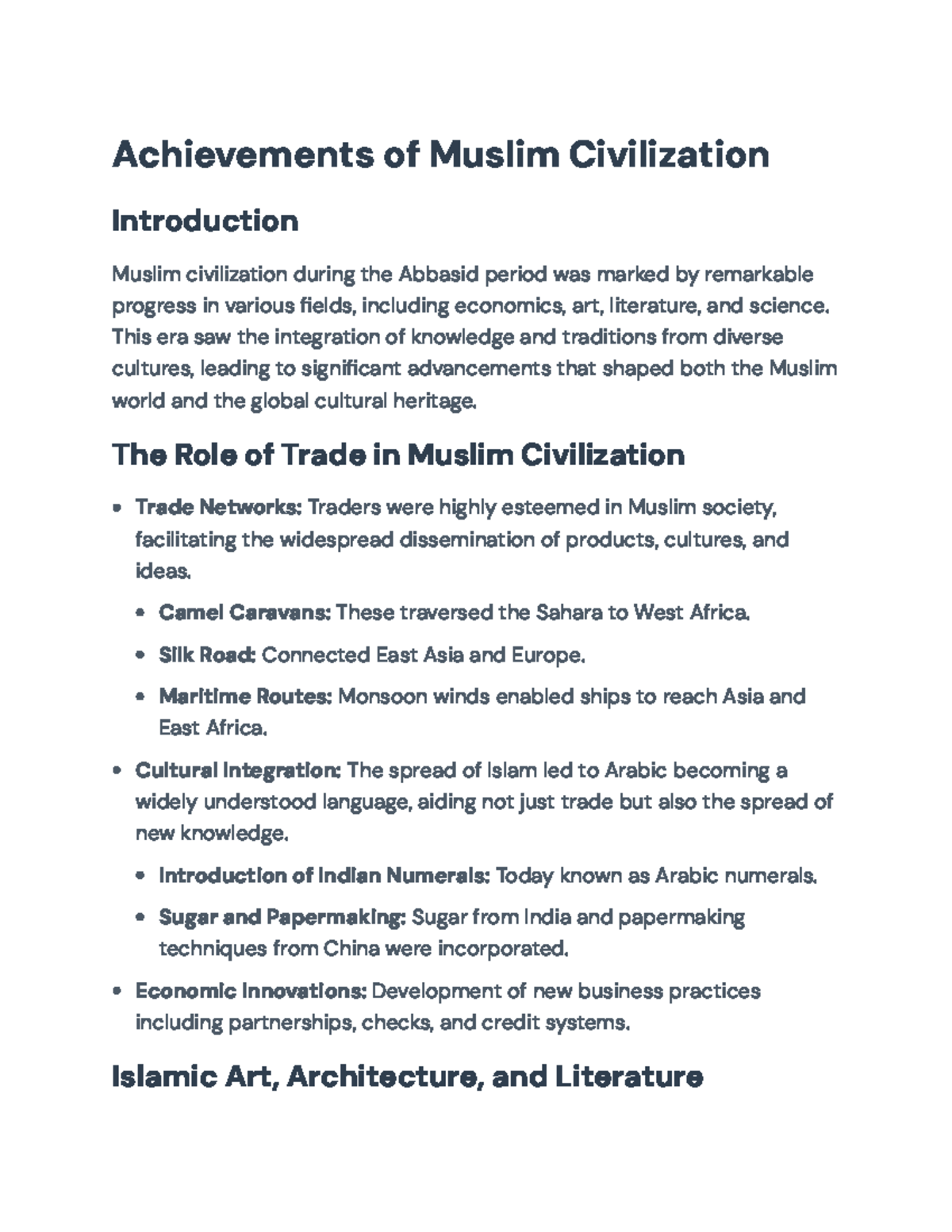 Muslim Civilization Achievements: Cultural & Scientific Growth Overview ...