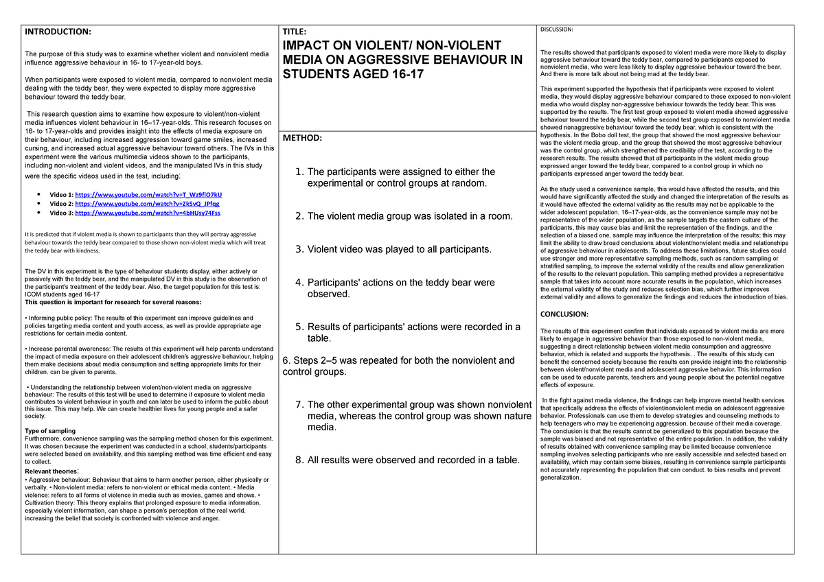 Scientific Poster Template - INTRODUCTION: The purpose of this study ...