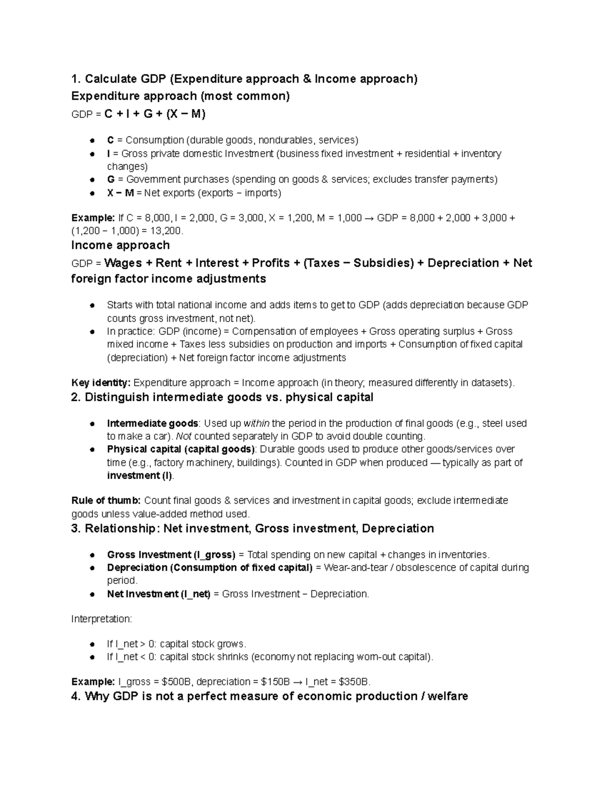 ECO2013 Exam 2 Review: GDP, Unemployment, and Economic Indicators - Studocu