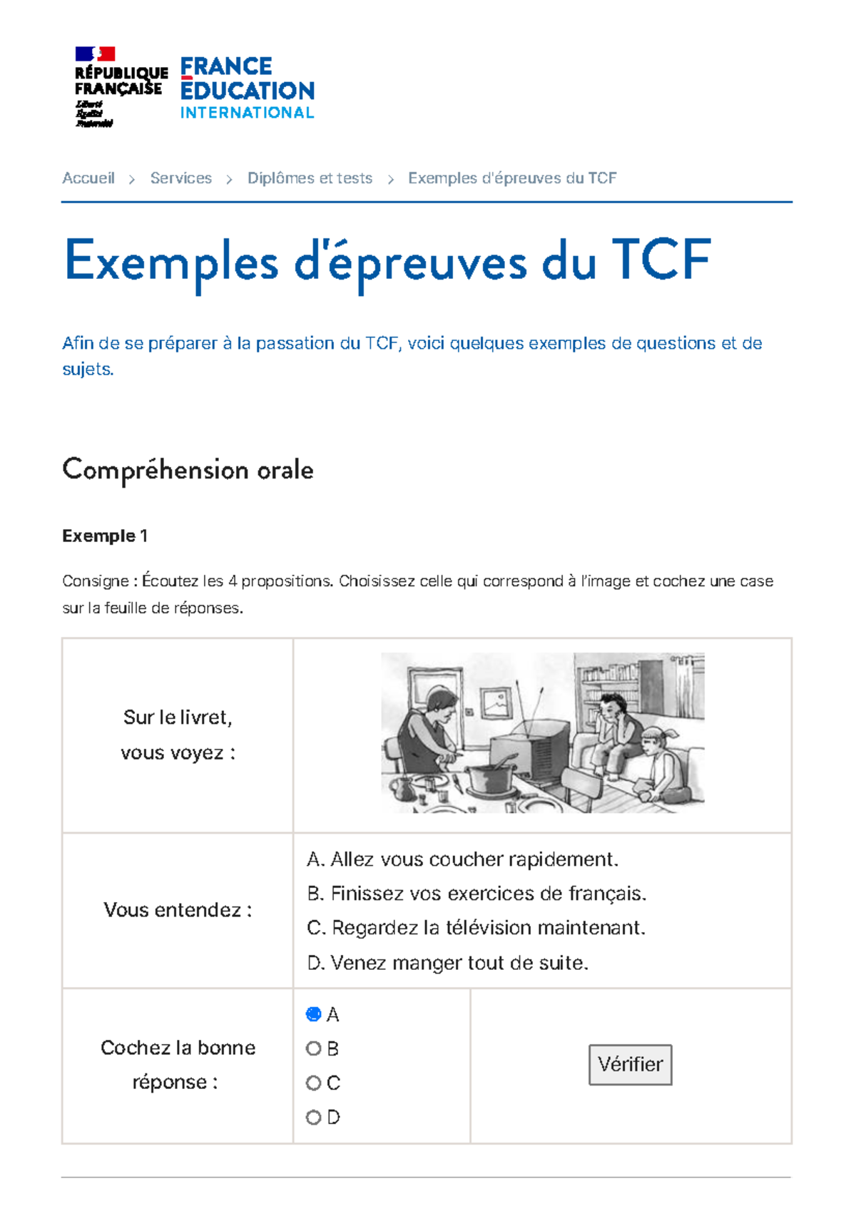 Exemples de Questions et Réponses pour le TCF - De thi TCF Phan Trac ...