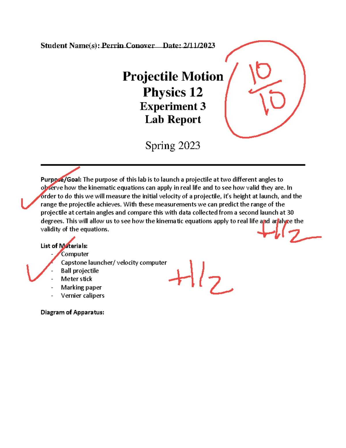 Lab Experiment 1 - Measurement Accuracy and Error Analysis Physics 12 ...