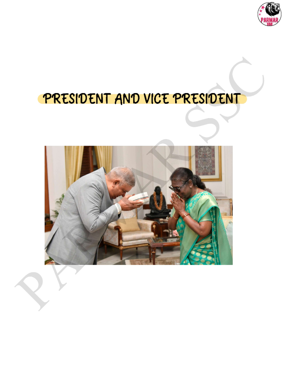 LEC 6 President & Vice President: Detailed English Study Notes - Studocu