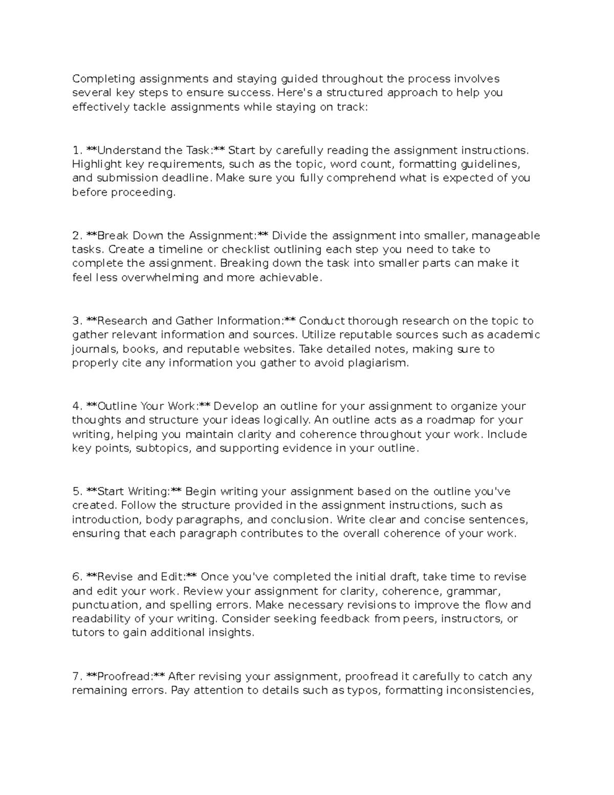 Effective Assignment Completion Guide: Tips and Strategies - Studocu