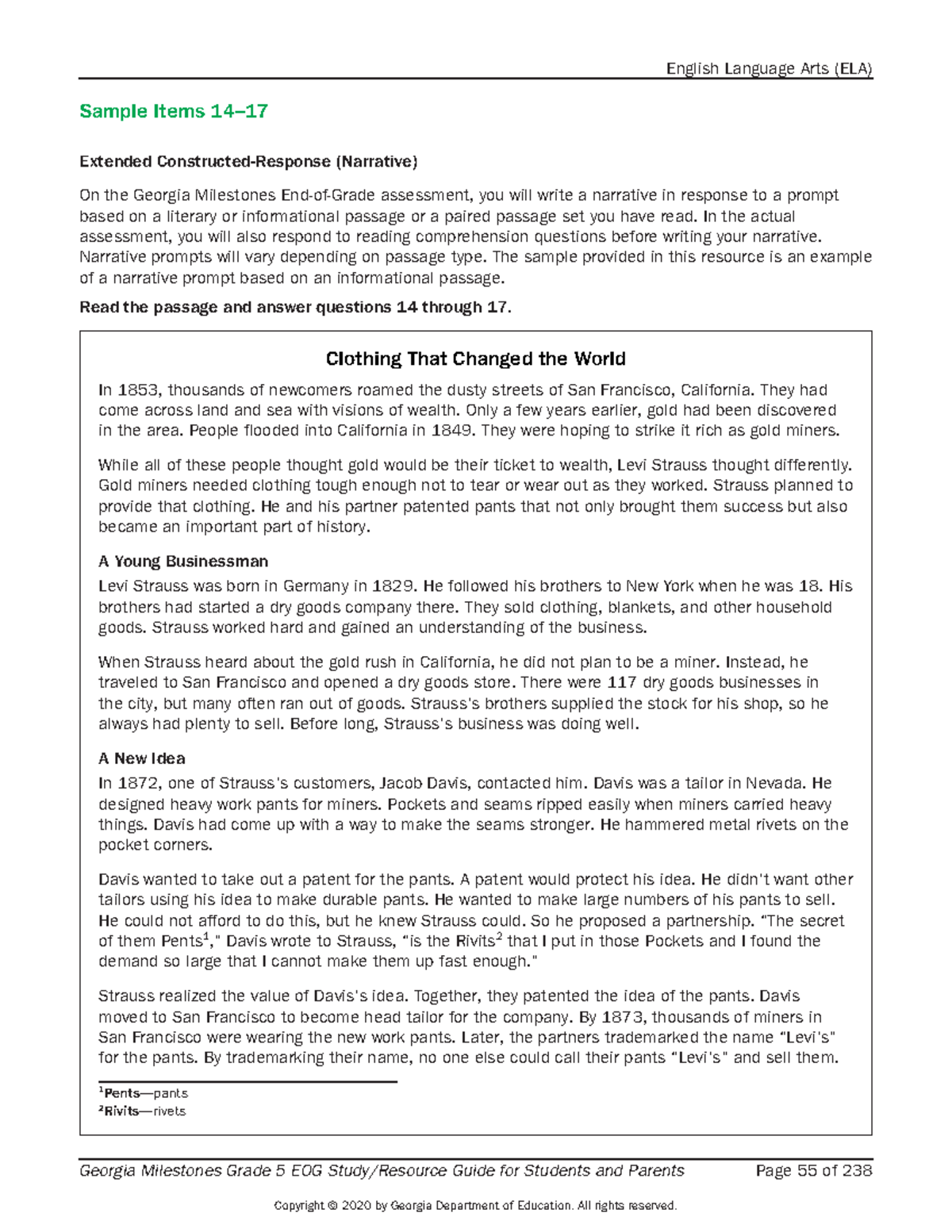 Kami Export - Pratice informational - Georgia Milestones Grade 5 EOG ...