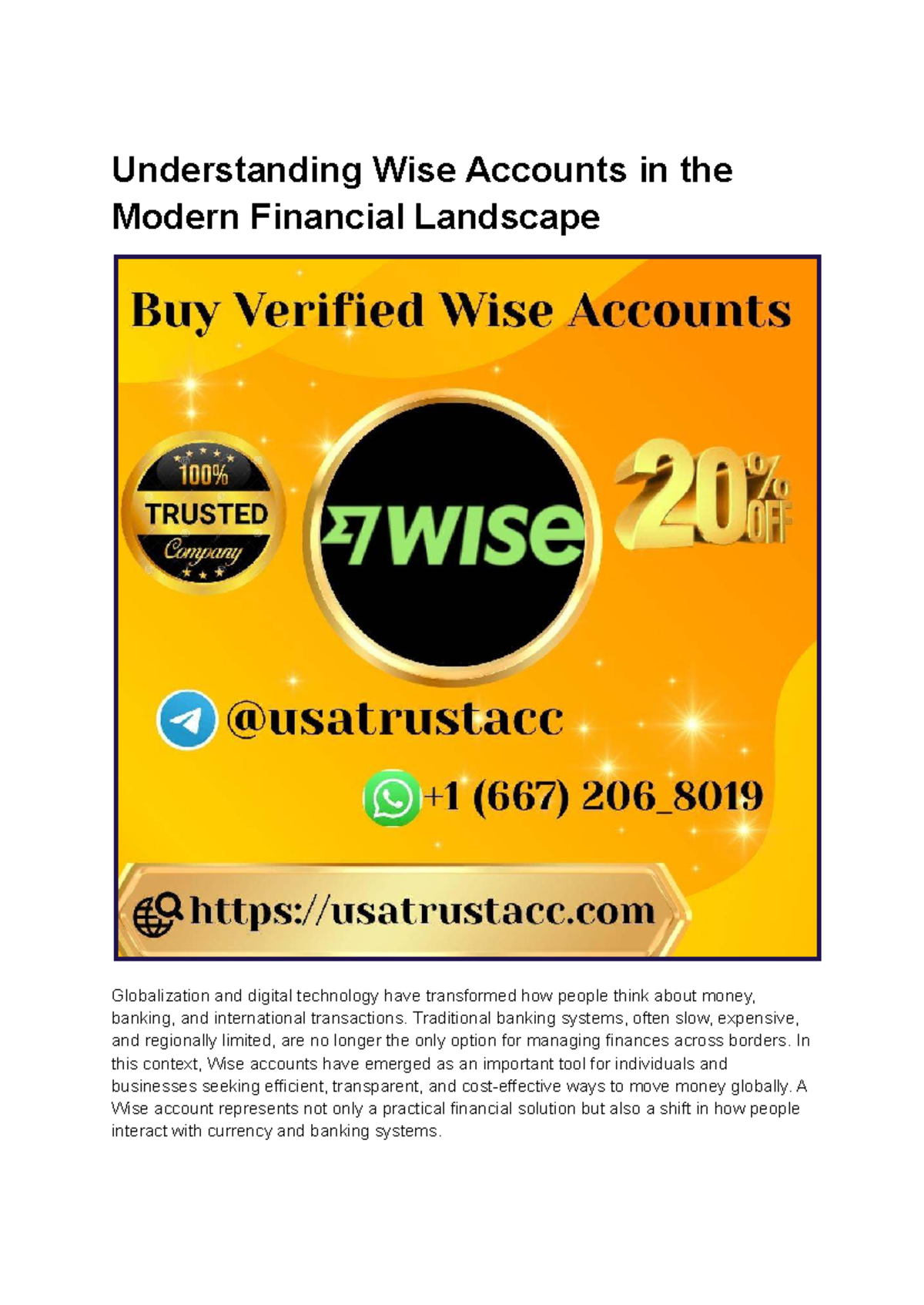 Understanding Wise Accounts: A Guide to Avoiding Scams - Studocu