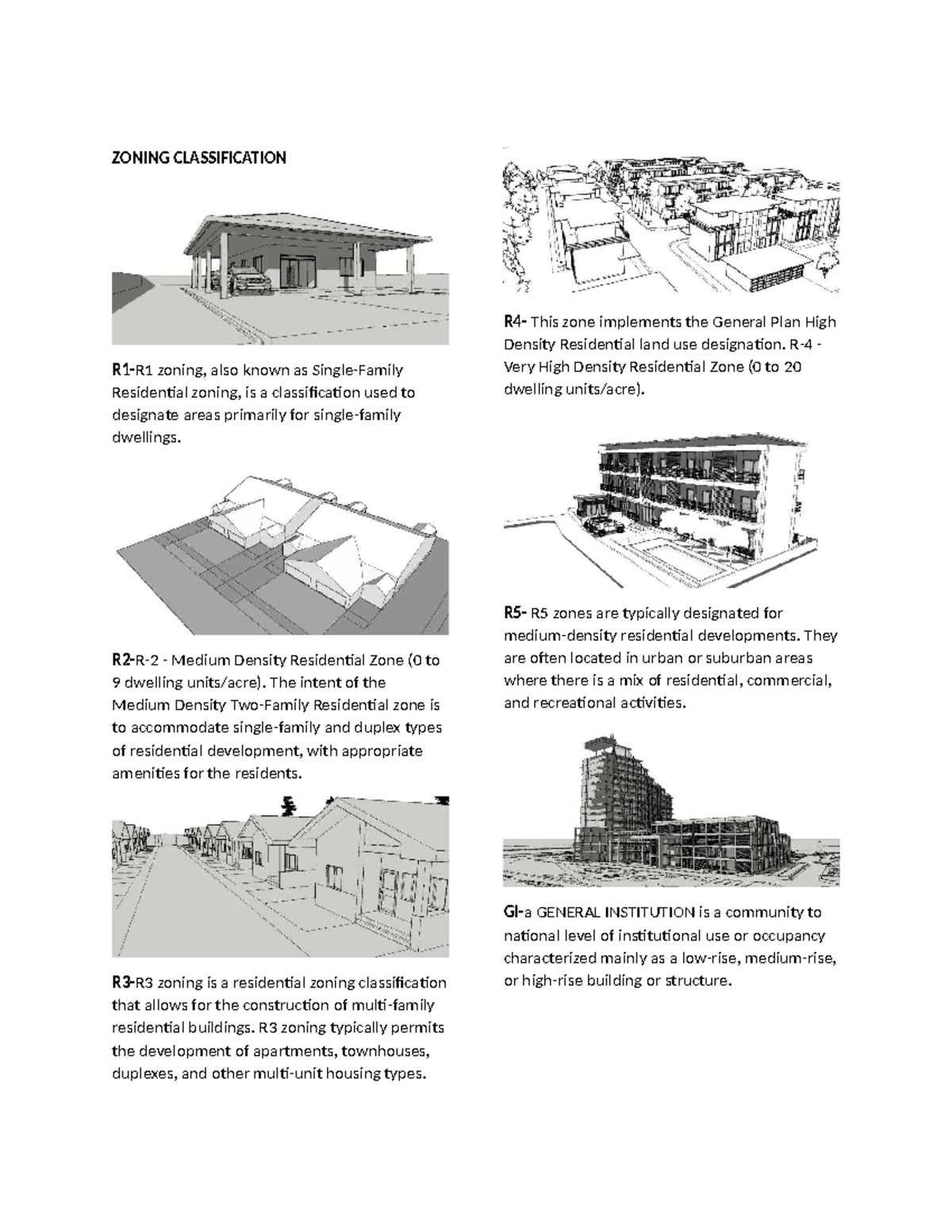 Zoning Classification Overview: Residential & Commercial Zones - Studocu