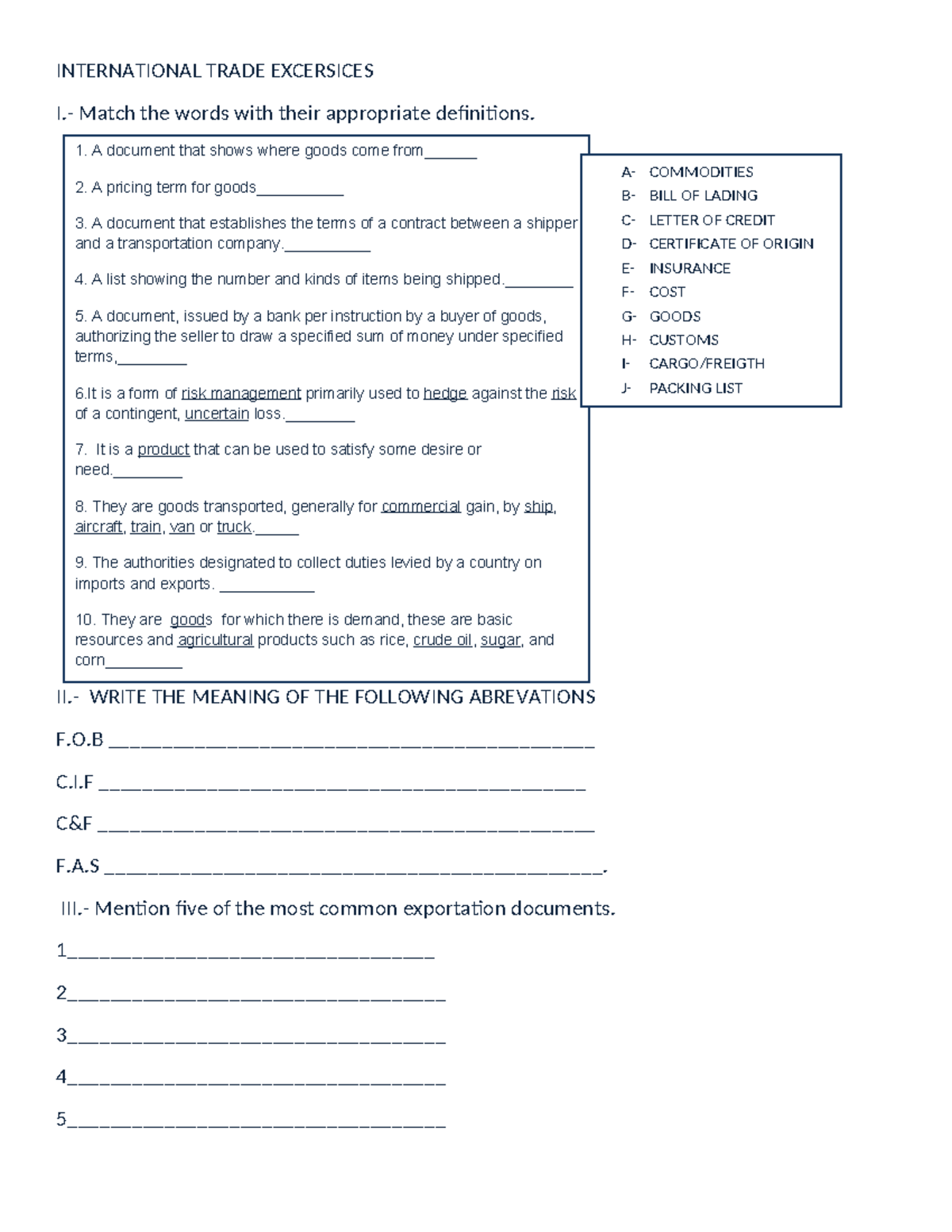 International-trades-excersices-fun-activities-games-tests 12914 14.04. ...