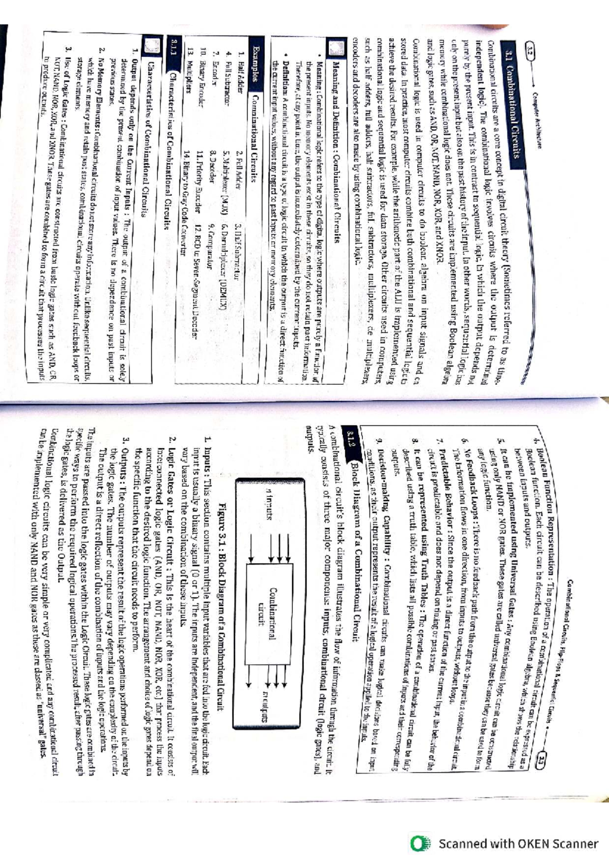 Combinational and Sequential Circuits in Computer Architecture (CA 4 ...