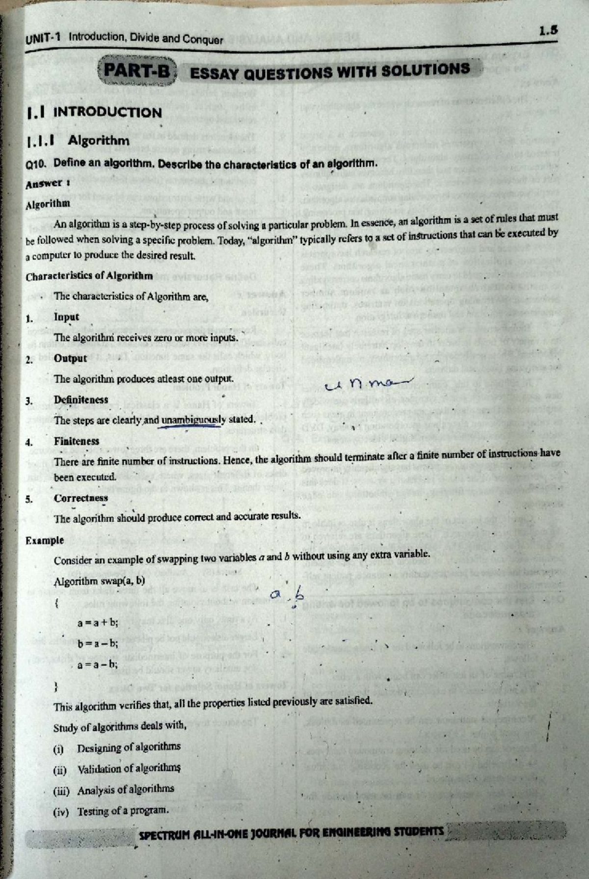 DAA Unit 1: Introduction to Divide and Conquer - Essay Questions & Solutions - Studocu