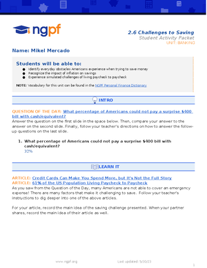 Interactive Shady Sam 4 - NGPF Activity Bank Types of Credit Teacher ...