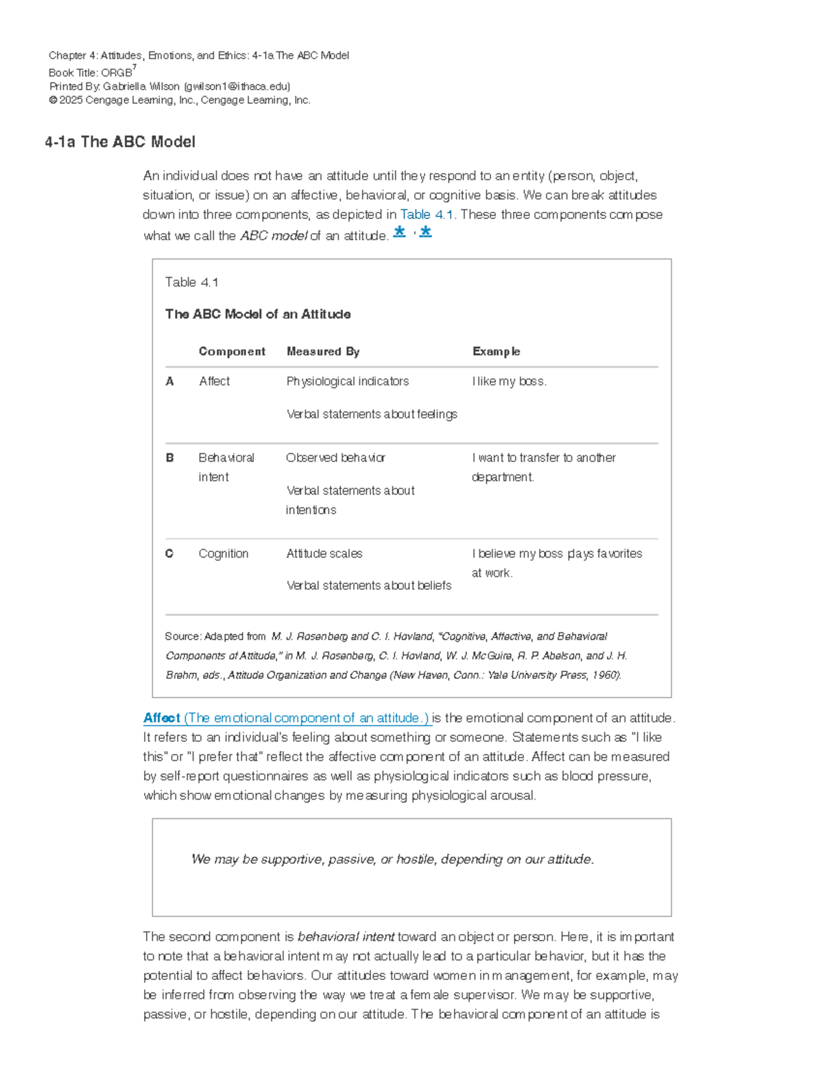 Chapter 4: The ABC Model of Attitudes - ORGB Course Notes - Studocu