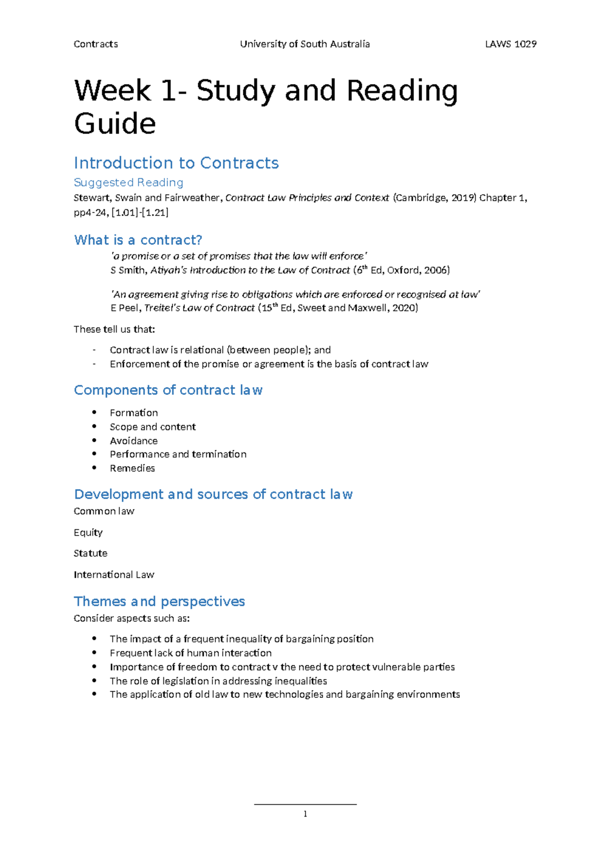All study guides - 1-10 - Week 1- Study and Reading Guide Introduction ...
