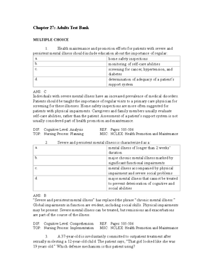 Chapter 14 Eating Disorders - Chapter 14: Eating Disorders Test Bank ...