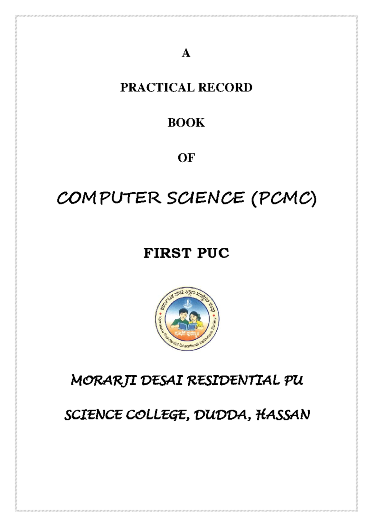 1st PUC Lab Manual (PCMC) - Computer Science Practical Exercises - Studocu