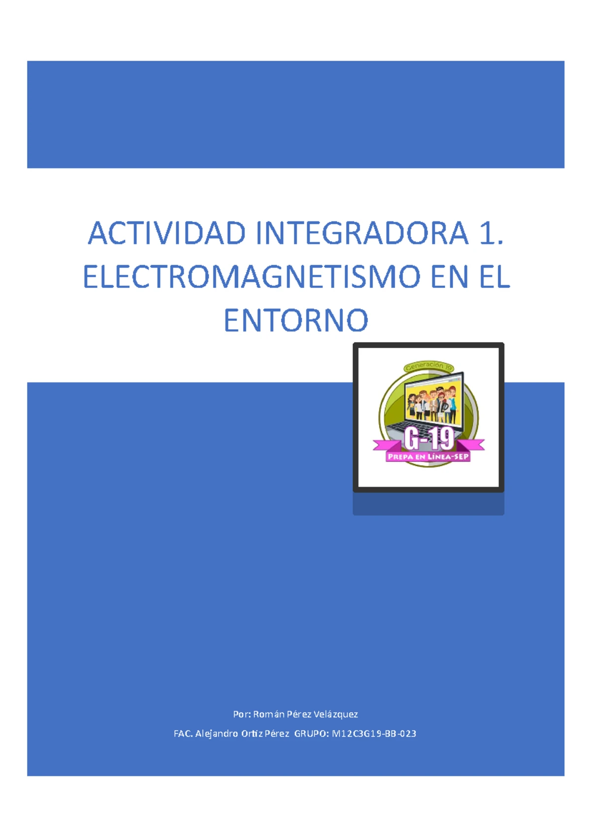 Modulo 12 proyecto integrador - Proyecto integrador. Electricidad y ...