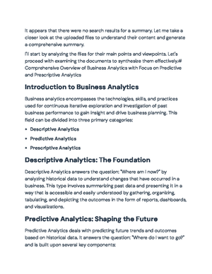 Business Analytics Overview: Key Components and Applications ...