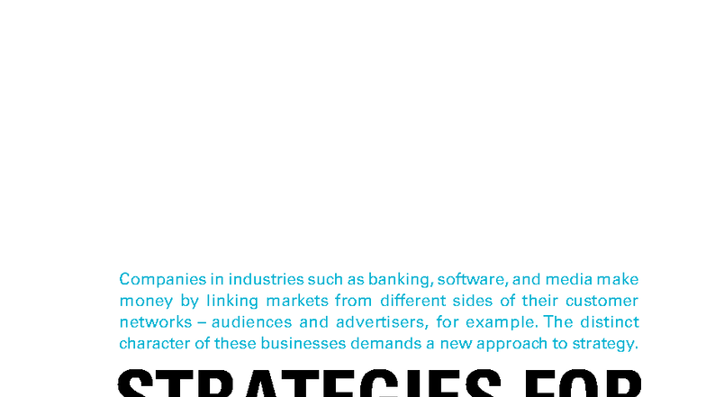 Strategies for Two-Sided Markets (3.2a) - Eisenmann, Parker, Van ...