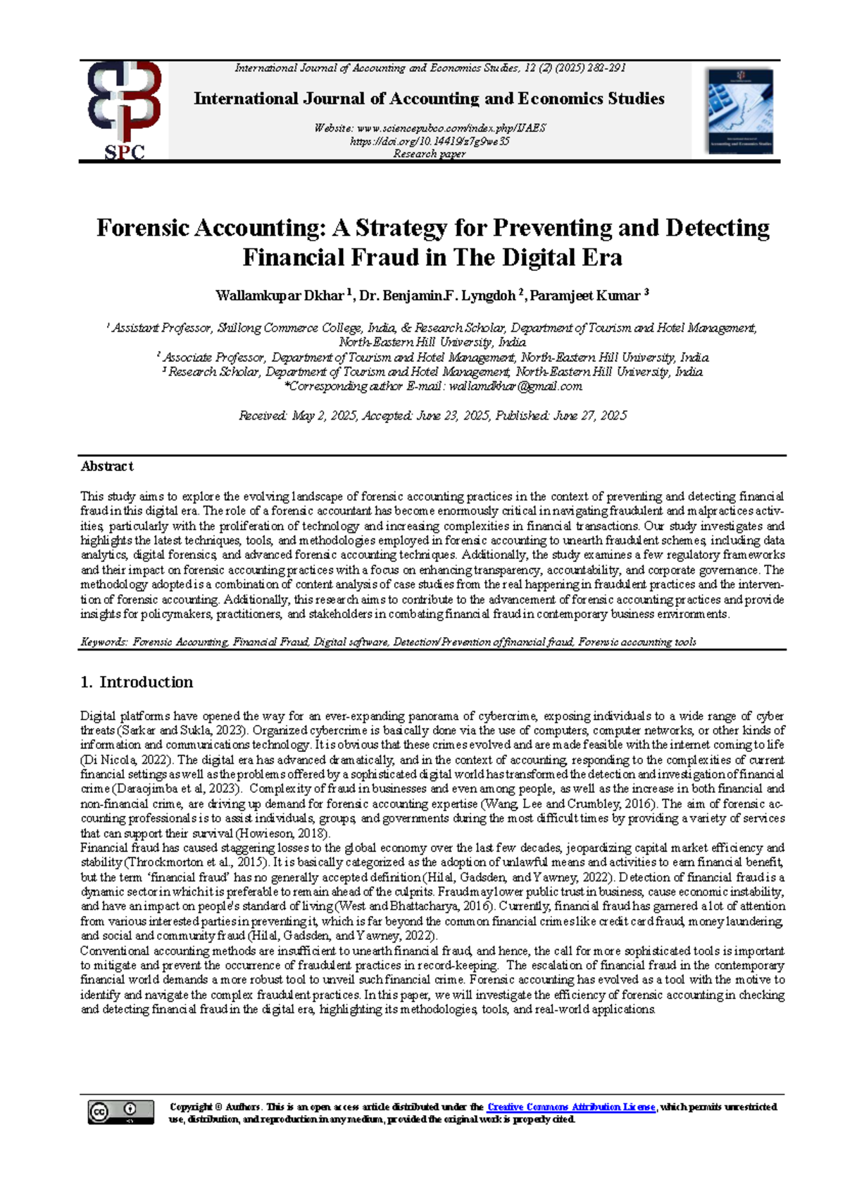 Forensic Accounting Strategies for Financial Fraud Detection in the ...