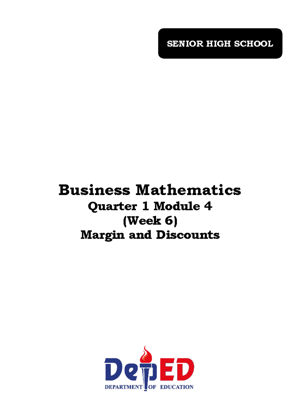 4 Q1 Bus Math - Business Mathematics Module 4 for First Quarter - i ...