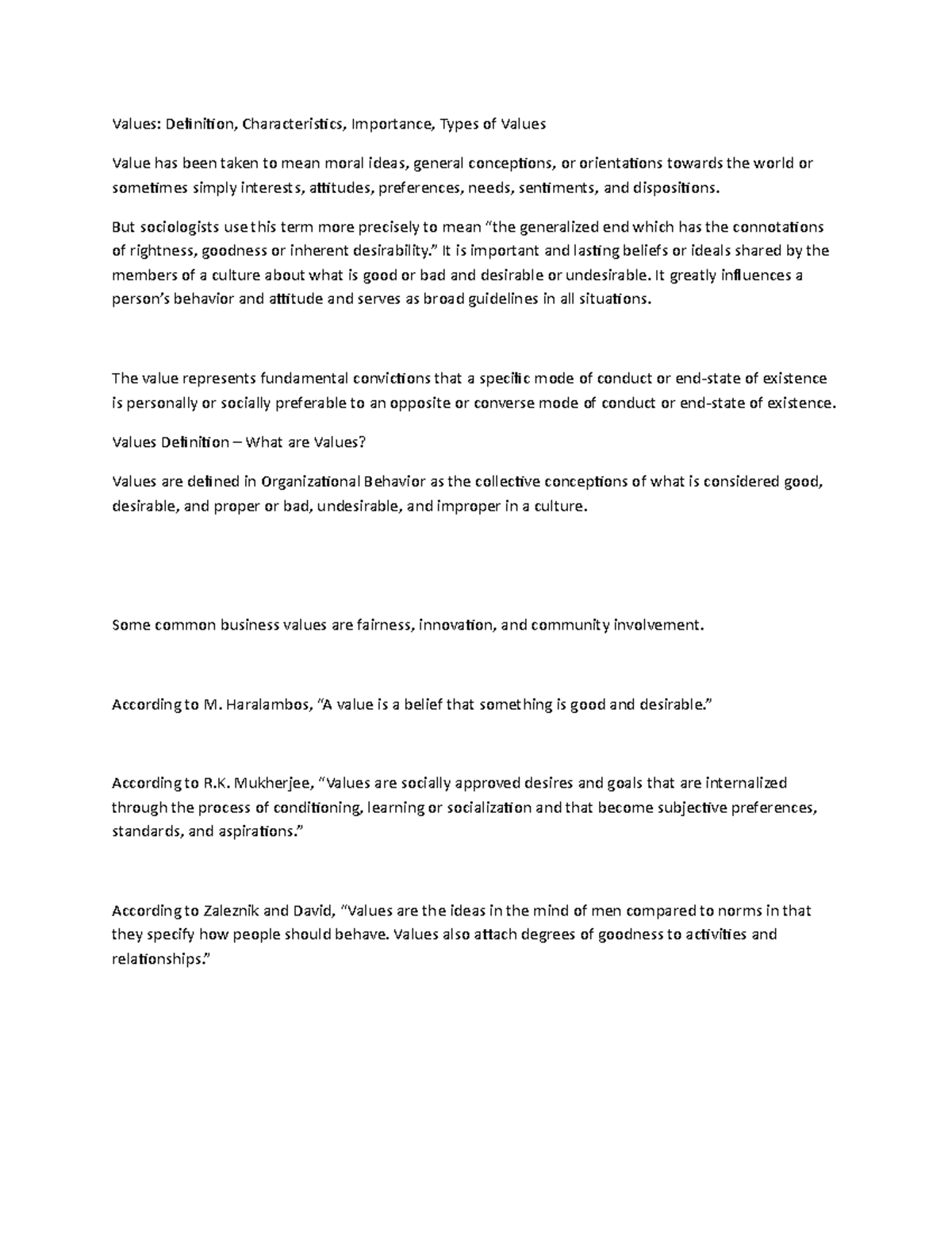 Values: Definition, Characteristics, Importance, and Types Explained ...
