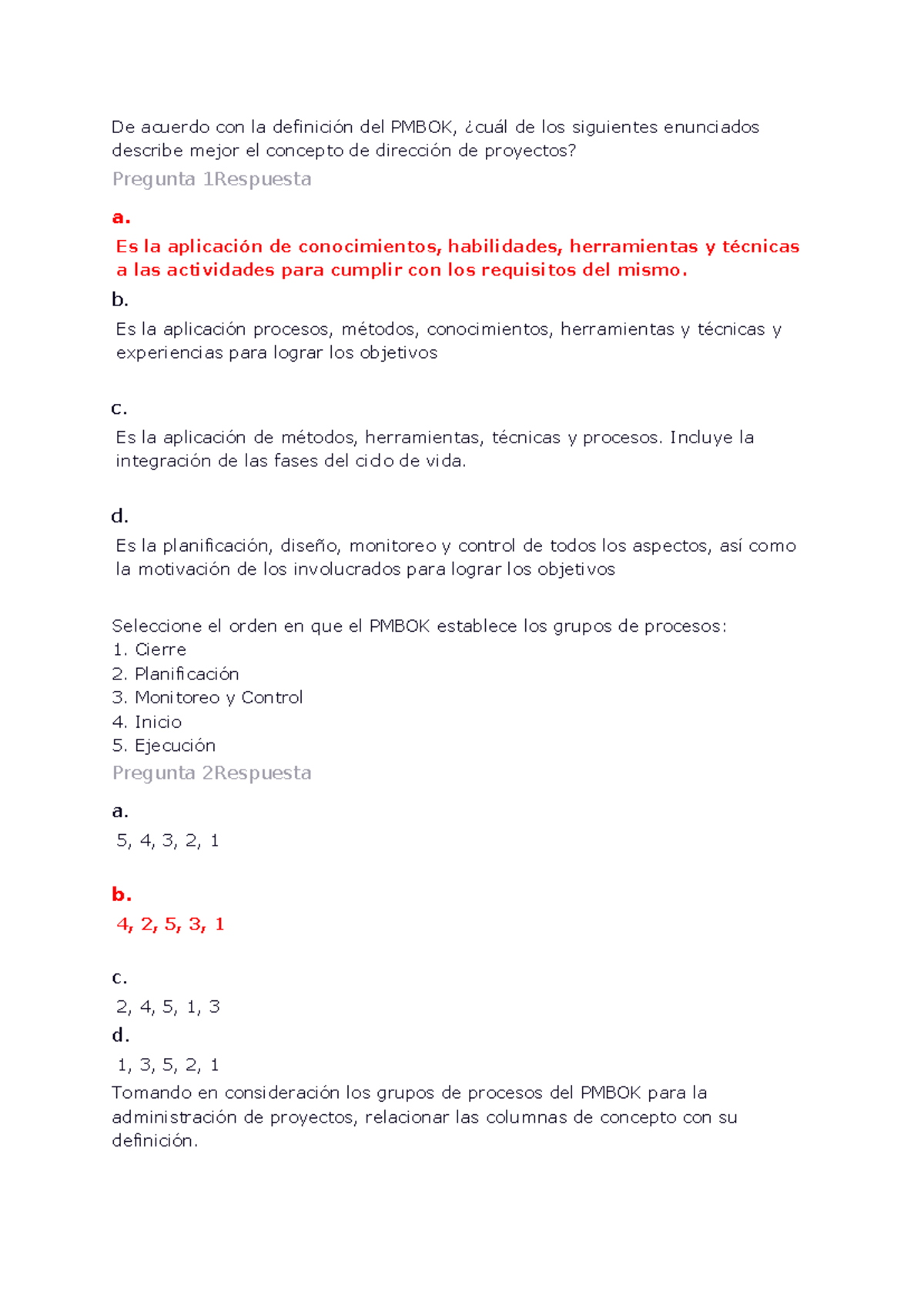 Examen Primer Parcial (Segunda Vuelta) - Métodos y Técnicas de Proyectos - Studocu