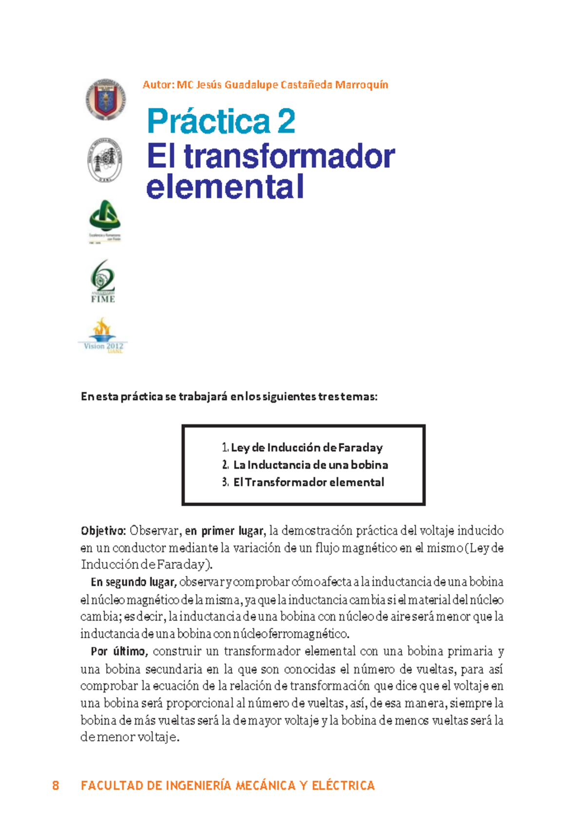 practica numero 6 de laboratorio de maquinas electricas - UNAM - Studocu