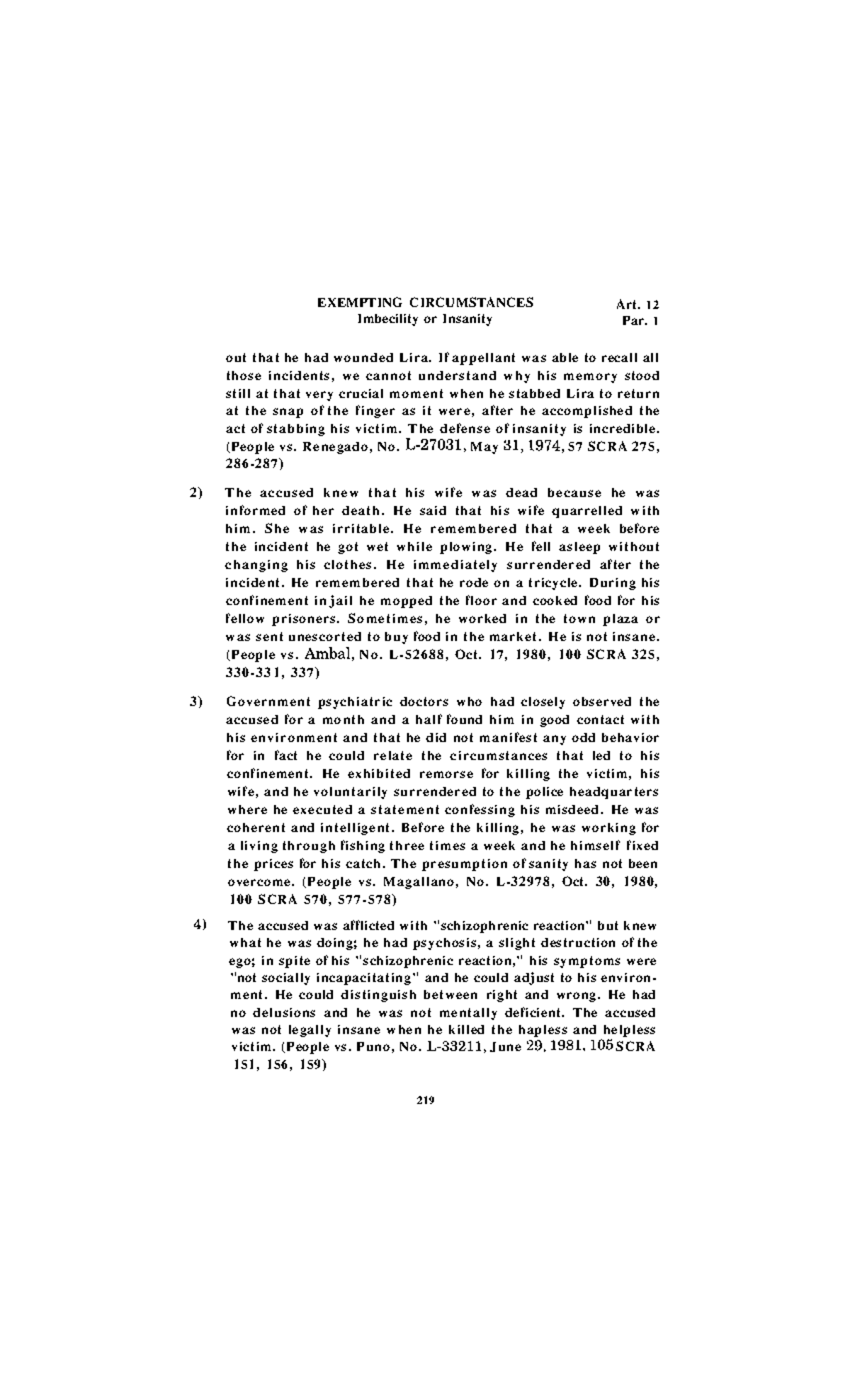 ART 12 RPC: Understanding Imbecility and Insanity in Legal Context ...