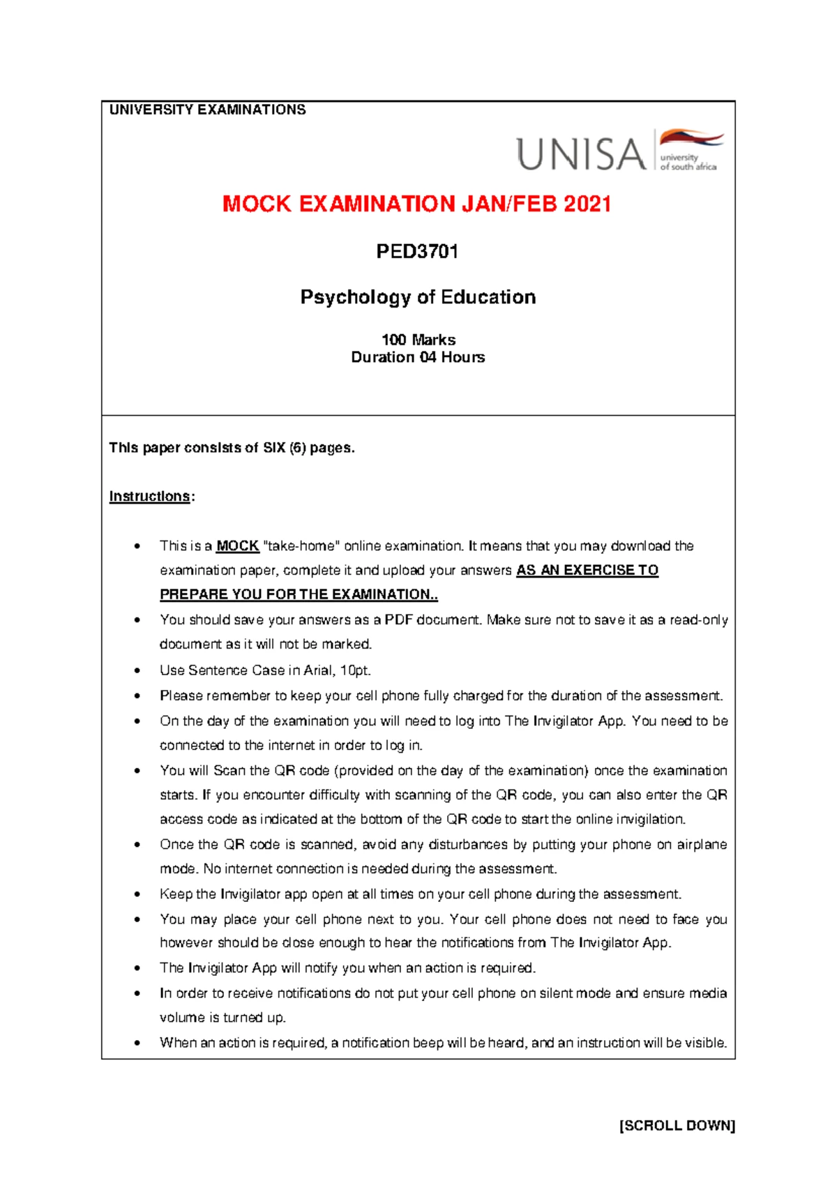 The Invigilator App Student FAQ guide - w w w. i n v i g i l a t o r. a ...