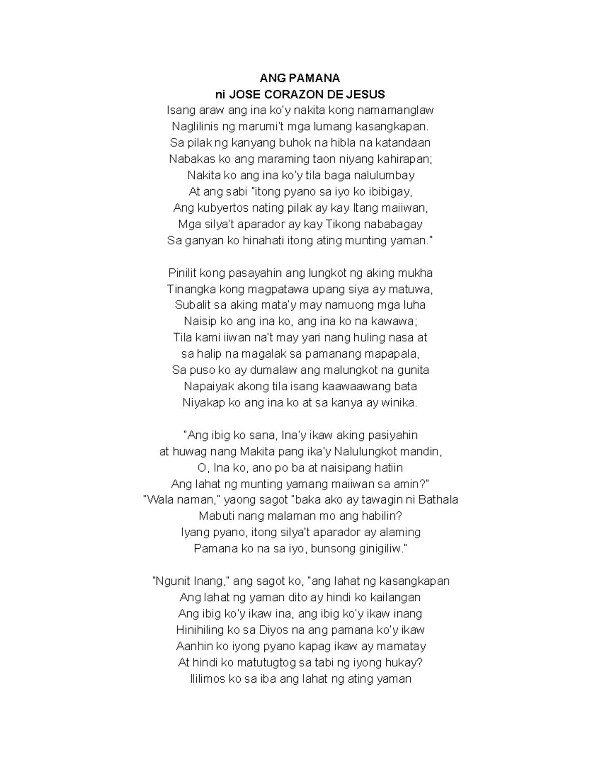 424431931 Final Interpretatibong Pagbasa - ANG PAMANA ni JOSE CORAZON ...