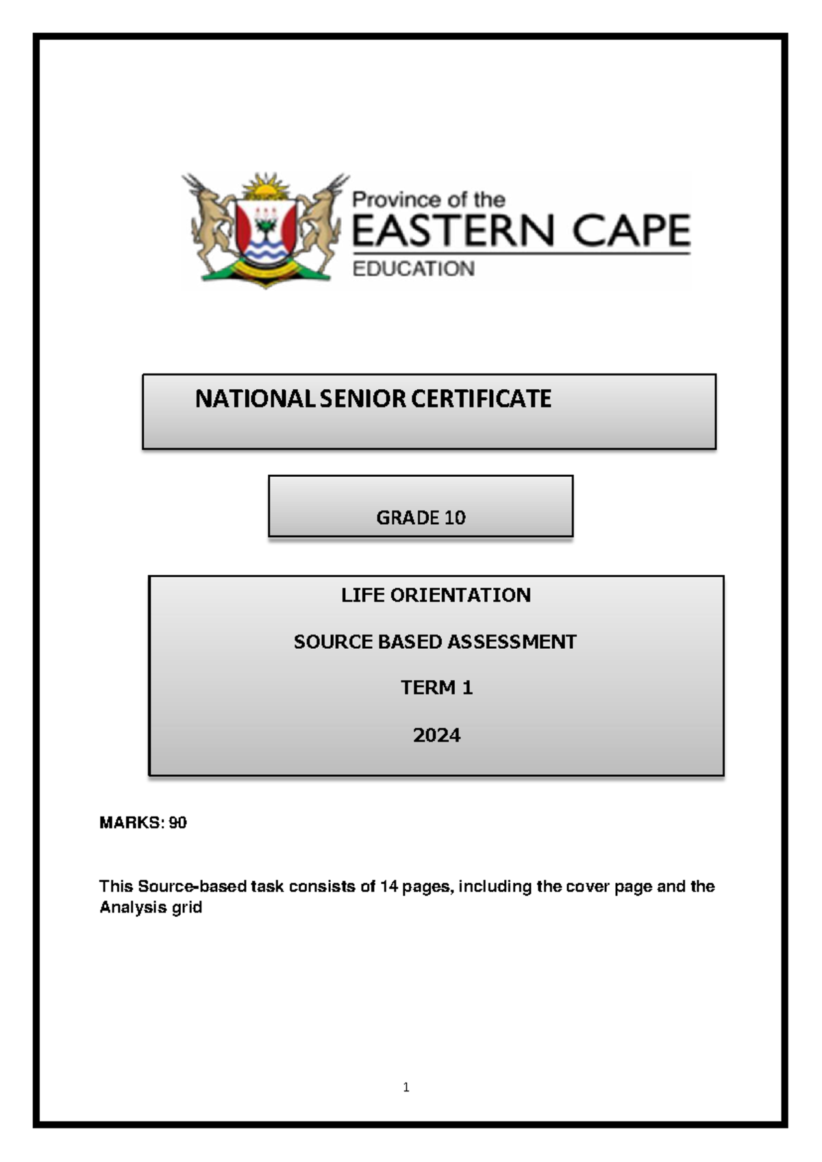 2024 GR 10 Life Orientation Source-Based Assessment Task - Studocu