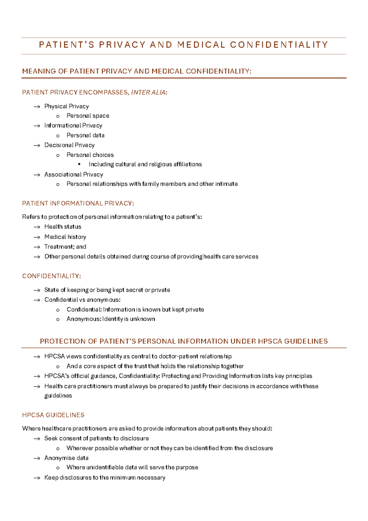 Medical Jurisprudence Notes: Understanding Patient Privacy ...