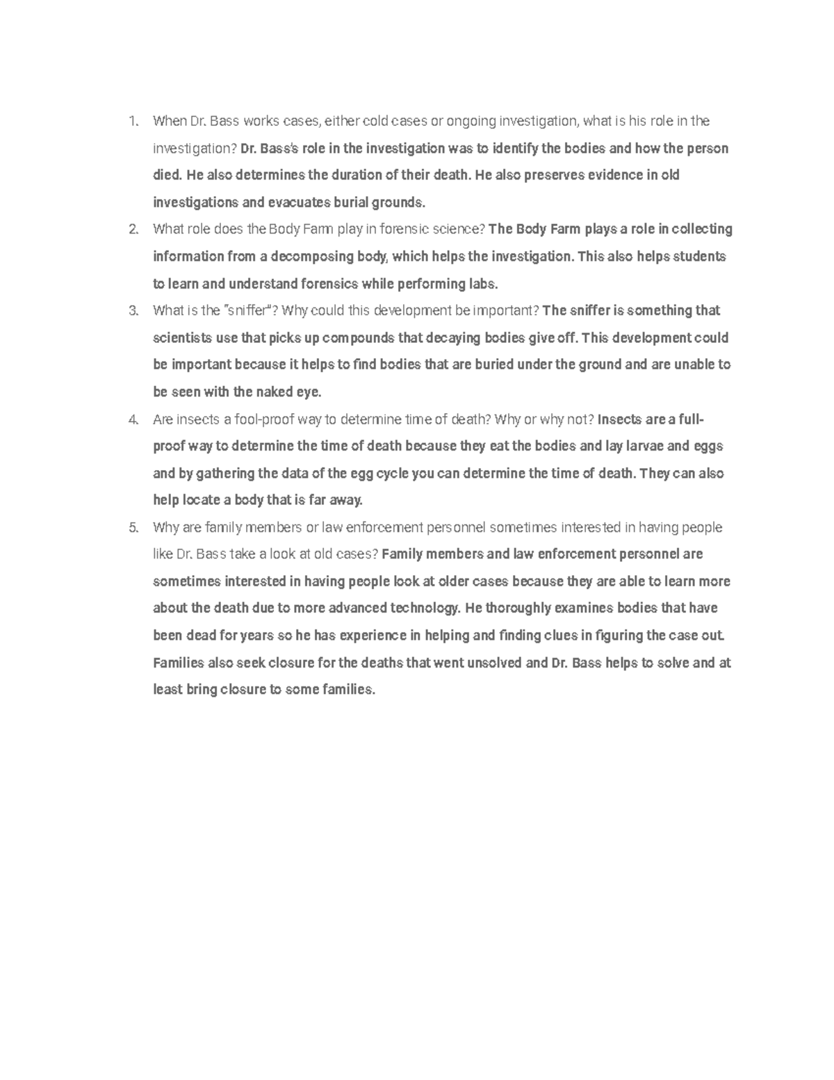 Unit 6 Lab - Unit 6 Lab for ISCHOOL forensics - When Dr. Bass works ...