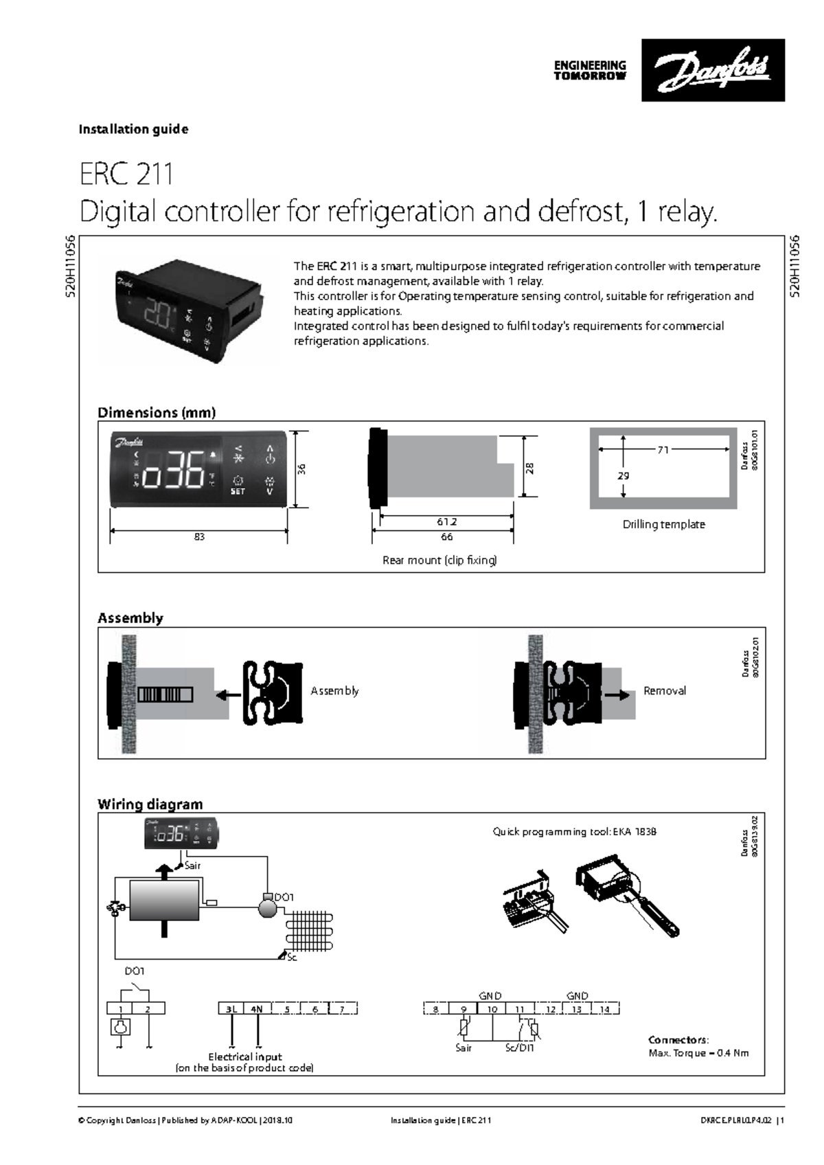 Installation Guide for ERC 211 Digital Controller (DOC284638260156 ...