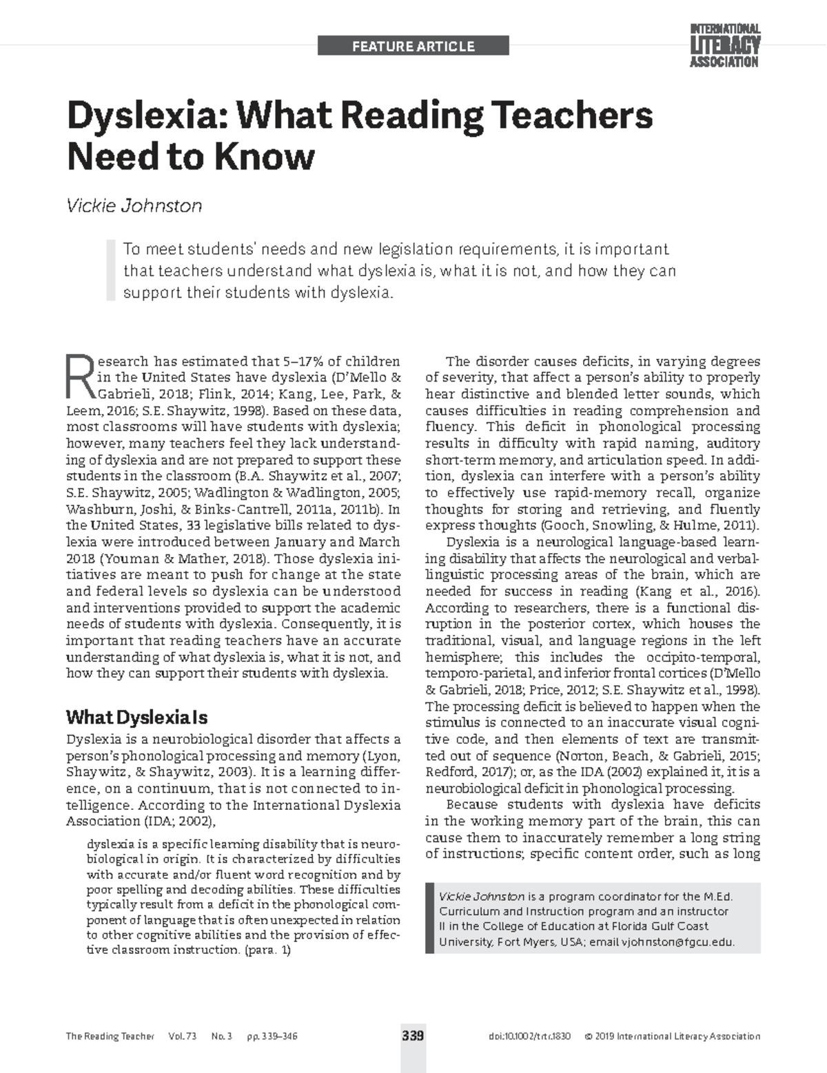 Understanding Dyslexia: Key Insights for Teachers and Effective ...