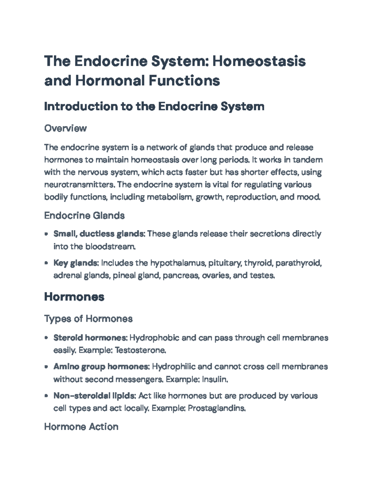 Endocrine System Overview: Hormonal Functions & Homeostasis - The ...