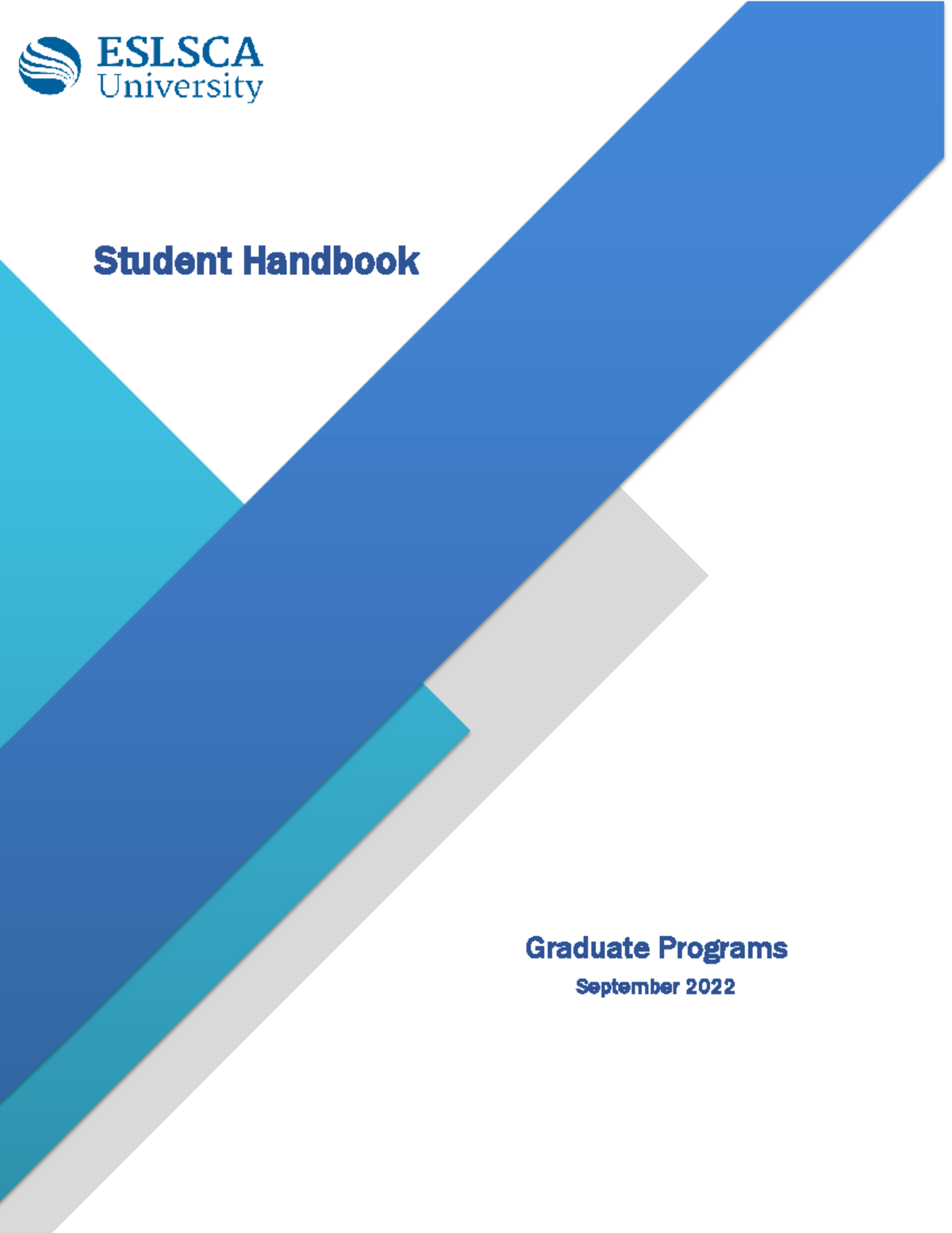 ESLSCA Graduate Programs Student Handbook - September 2022 - Studocu