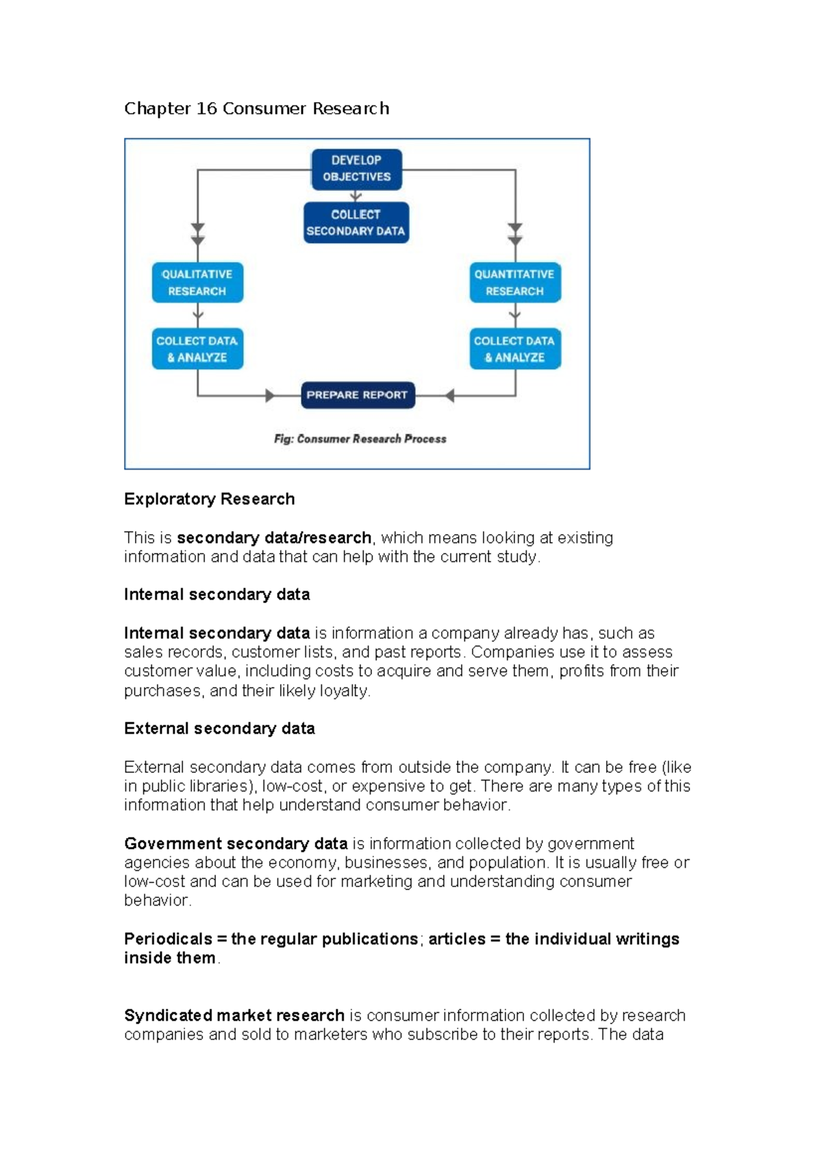 IPS335 Chapter 16: Consumer Research & Exploratory Methods Summary ...